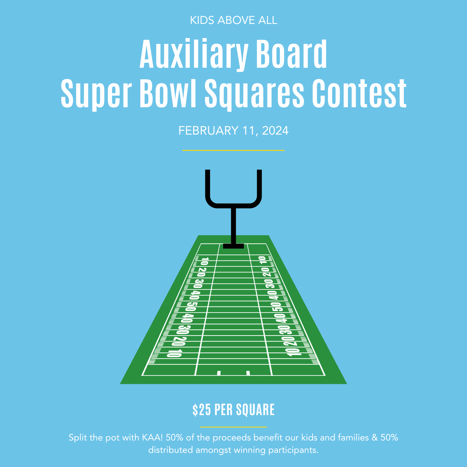 Super Bowl Squares Contest - Kids Above All
